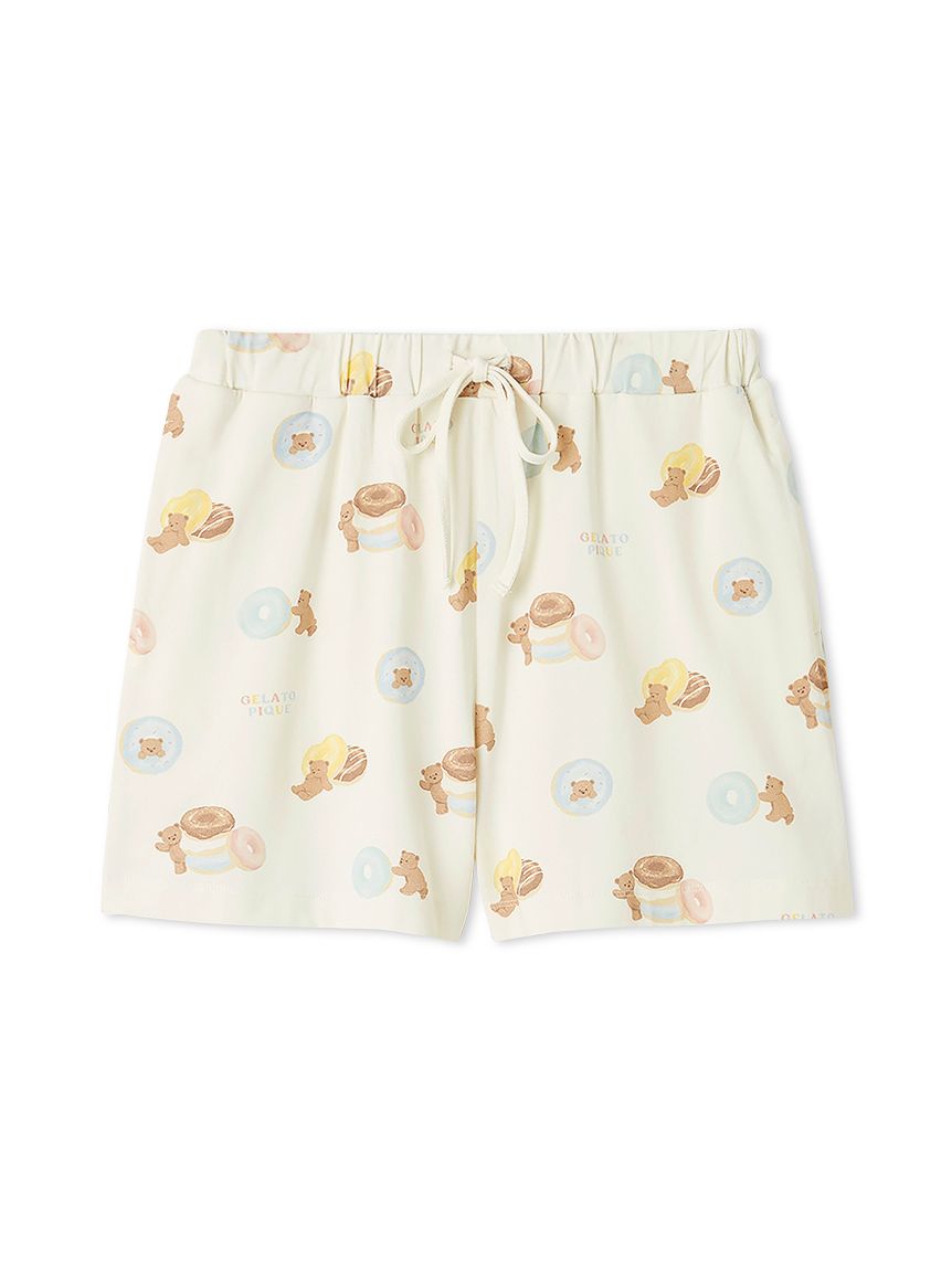 ドーナツベア柄ショートパンツ(ショートパンツ)|ルームウェア ドーナツベア柄ショートパンツ(ショートパンツ)|ルームウェア