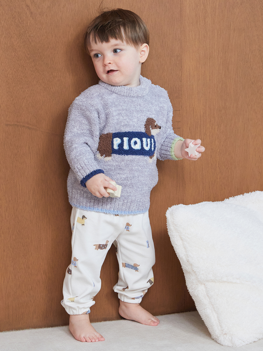 【BABY】ベビモコダックスフンドジャガードプルオーバー(ニットプルオーバー)｜ルームウェア・パジャマ通販のgelatopique（ジェラート ...