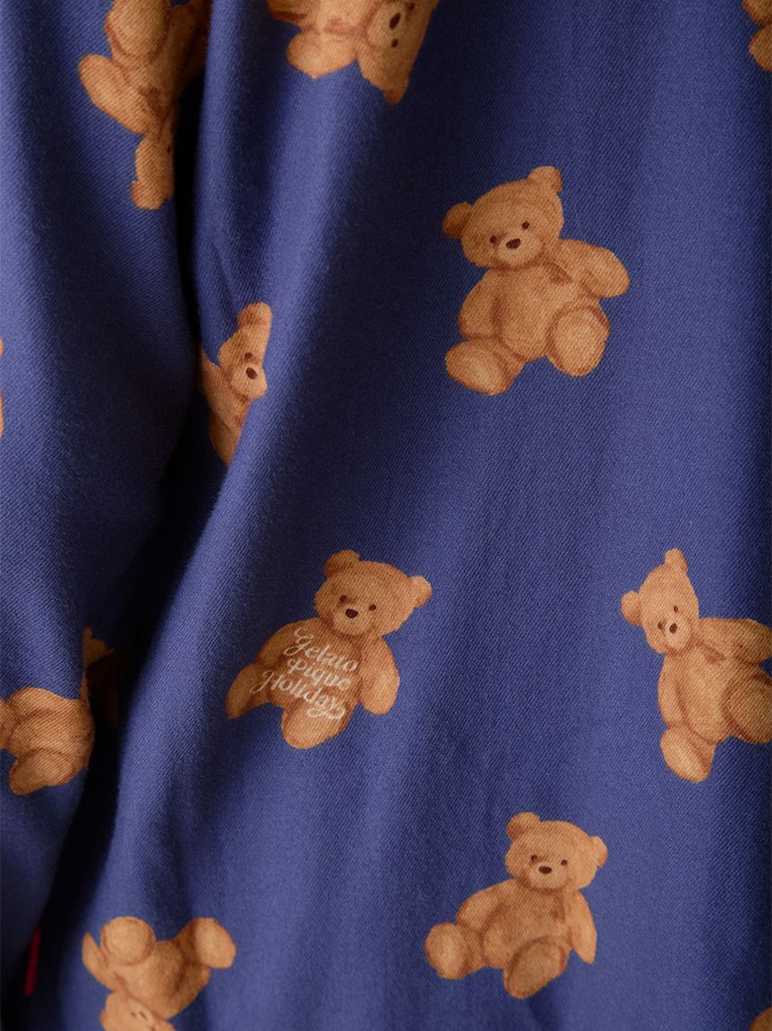 HOLIDAY】【HOMME】ベア柄ネルシャツ(シャツ)｜ルームウェア・パジャマ