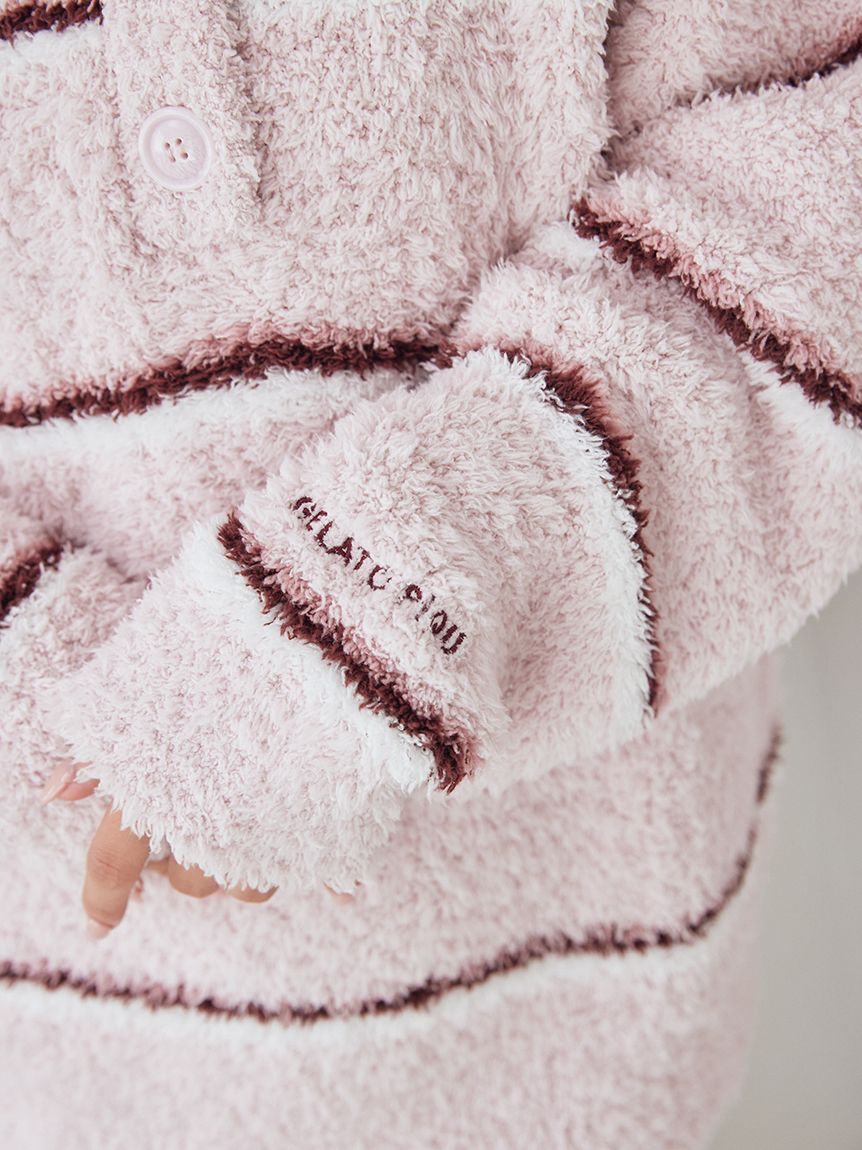 ジェラートボーダーポロ衿プルオーバー(ニットプルオーバー)｜ルーム